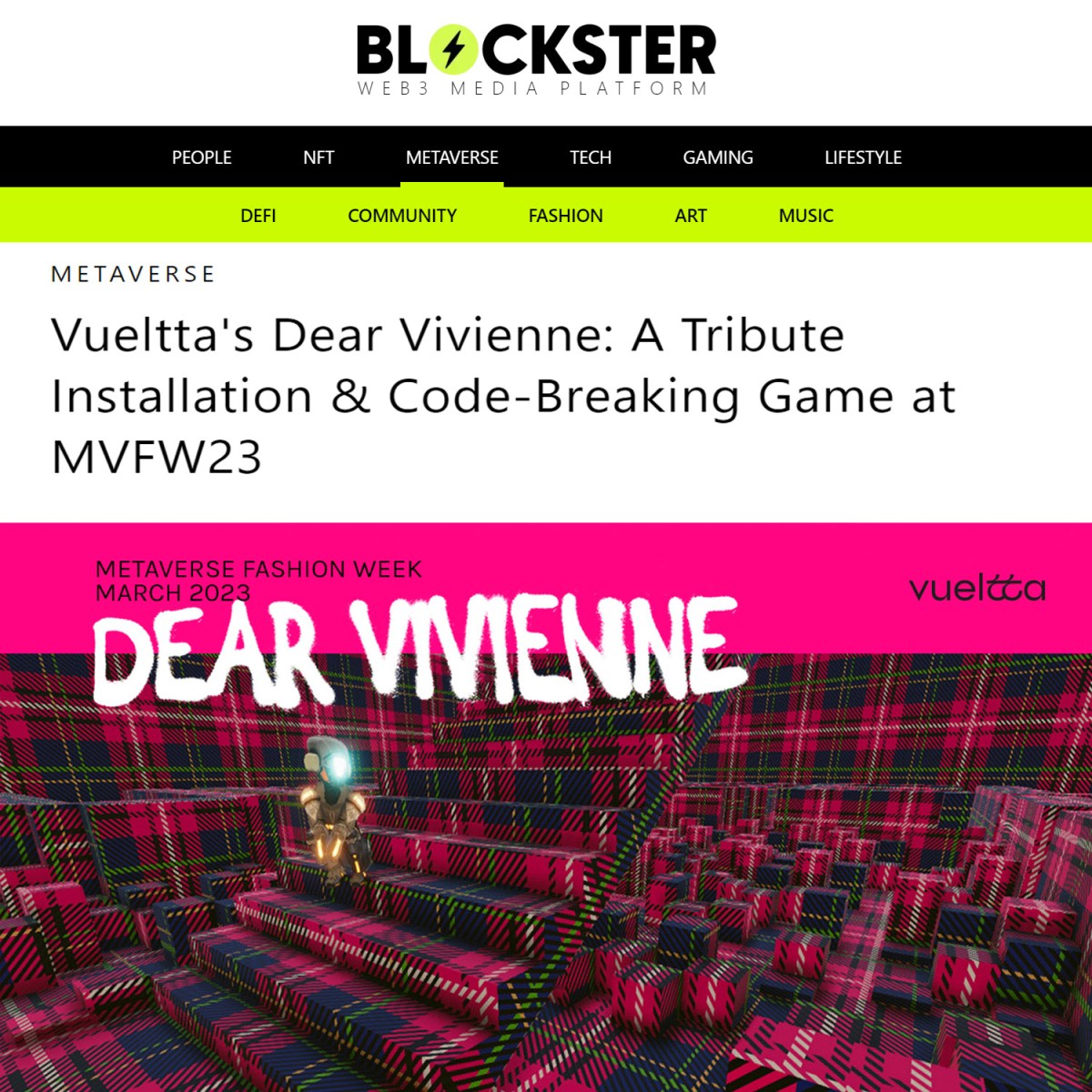 Blockster interviews Bay and Vueltta on their Vivienne Westwood game ...
